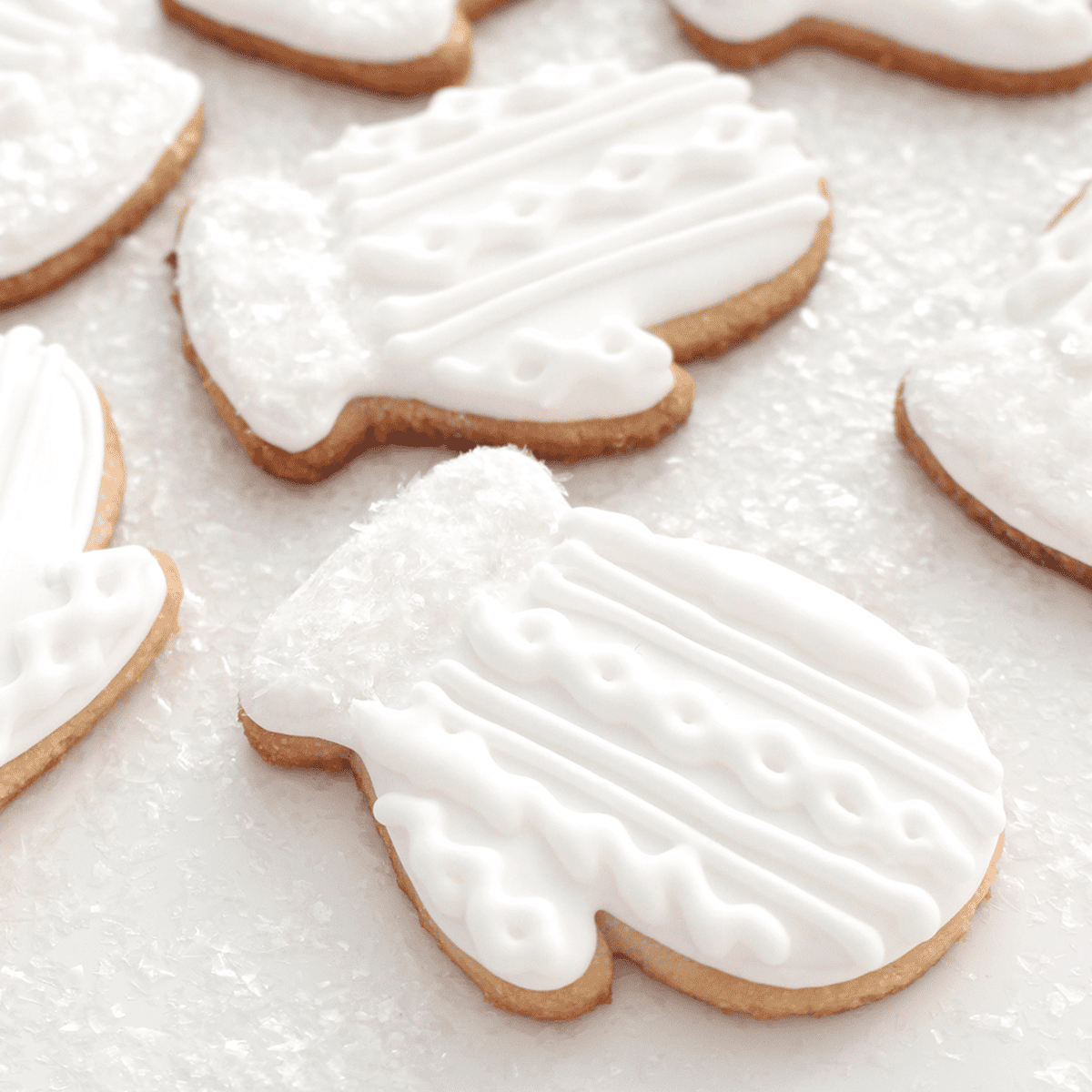 Cable Knit Mitten Cookies - Pankobunny