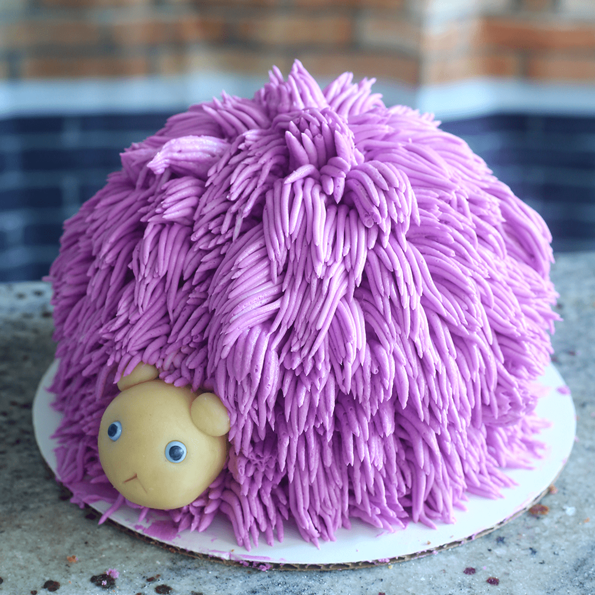 Purple Pygmy Puff Cake - Pankobunny