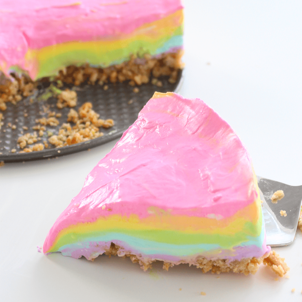 No Bake Rainbow Cheesecake Without Gelatin Pankobunny