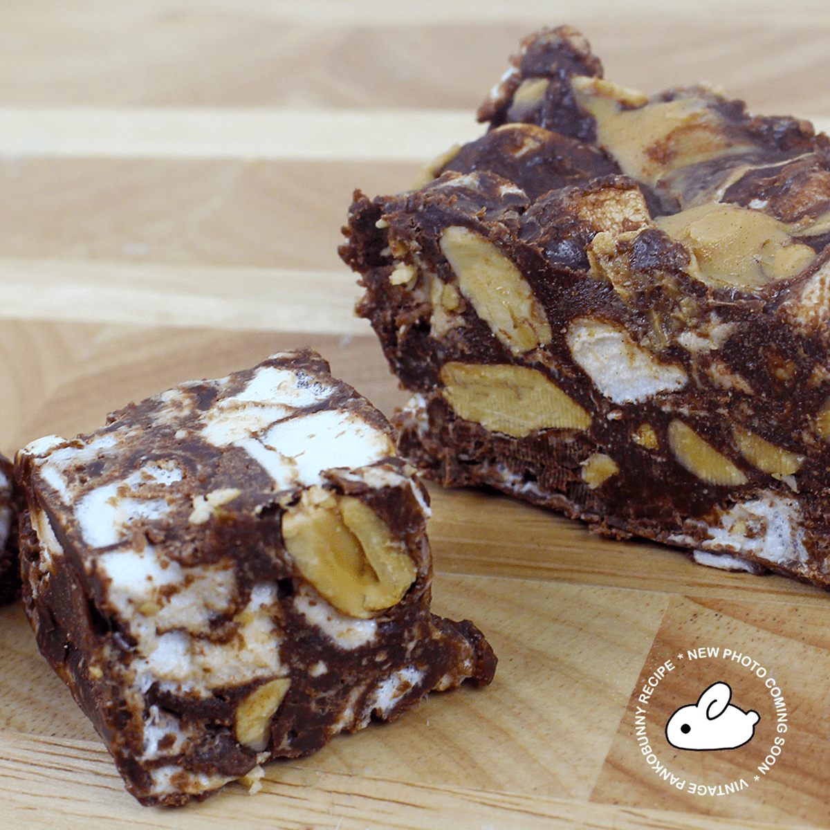 Peanut Butter and Chocolate Rocky Road Fudge - Pankobunny